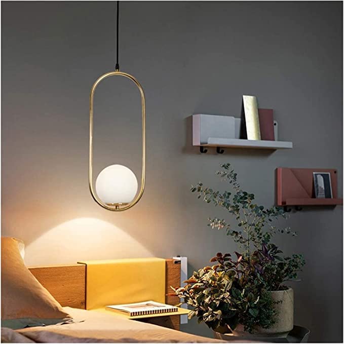 Buy SVDK 3-Light Globe Chandelier Hanging Light Gold Modern Ceiling ...