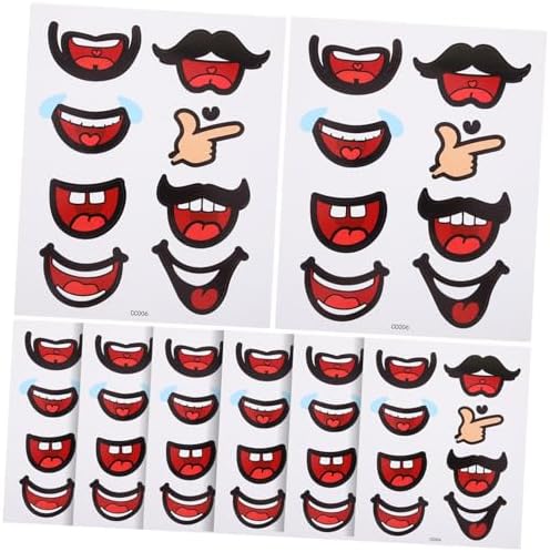 Amazon.com: COHEALI Cute Mouth Stickers: 10 Sheets Kids Scrapbook ...