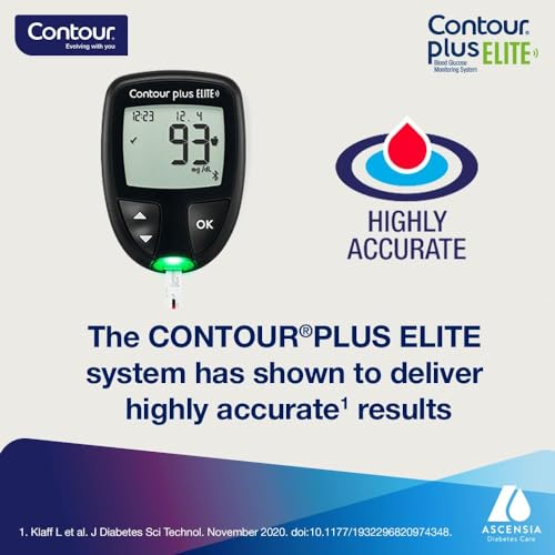Contour Plus Elite Blood Glucose Monitoring System (Glucometer with ...