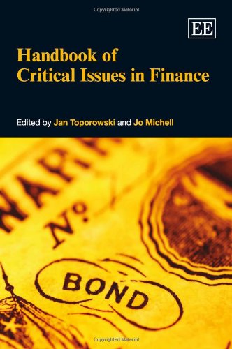 Handbook of Critical Issues in Finance : Toporowski, Jan, Michell, Jo ...
