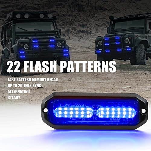 Snapklik.com : 8pcs 12 LED Surface Mount Strobe Lights, Firefighter ...