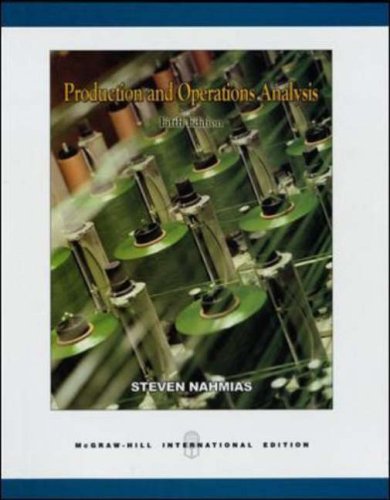 Production and Operations Analysis: Steven Nahmias: 9780071238373 ...
