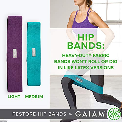Gaiam Restore Booty Bands Resistance Loops Hip Band Circle, Set of 2 ...