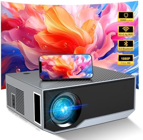 Amazon.com: Projector with Wifi and Bluetooth, CoolEeve 16000L Native ...