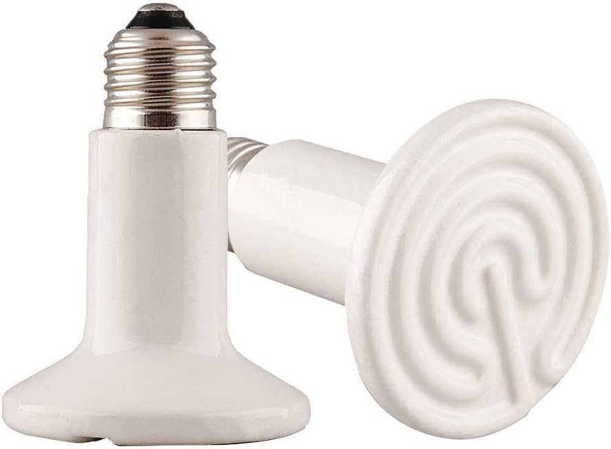 Amazon.com : Pack of 2 100W White Infrared Heat Lamp Bulbs, Ceramic ...