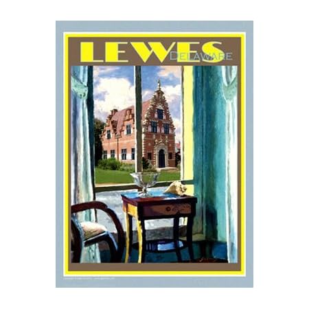Amazon.com: Lewes Lighthouse Art Deco Style Vintage Travel Poster by ...