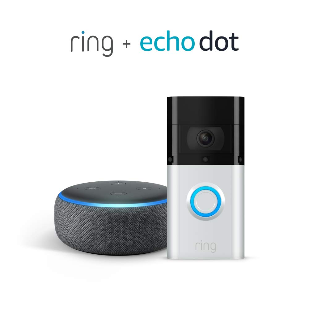 Amazon.com: All-new Ring Video Doorbell 3 Plus with Echo Dot (Charcoal ...