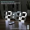 KOSUMOSU 15 Inch 3D LED Digital Wall Clock for Bedroom, Living Room ...