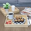 Amazon.com: AuldHome Design Ottoman Rattan Breakfast Trays (Set of 2 ...