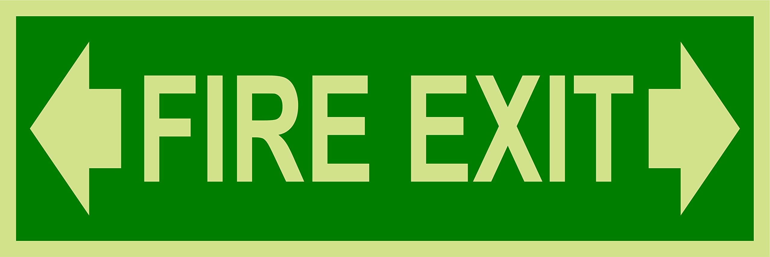 Auto-Luminescent (Glow in Dark) Fire Exit Signage Board - Left Down ...