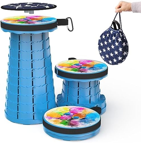 Amazon.com: Upgraded Collapsible Stool for Adults Portable Chair with Cushion Lightweight ...