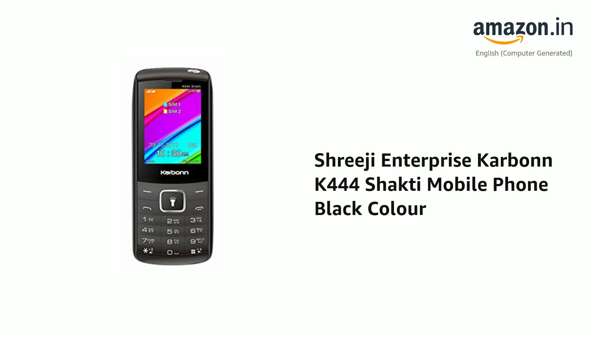 Watch Shreeji Enterprise Karbonn K444 Shakti Mobile Phone Black Colour ...