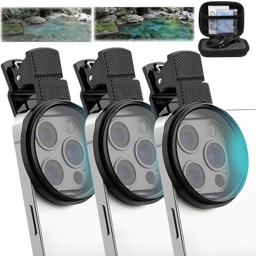 Amazon.com: 3PC 52mm Clip-On CPL Phone CameraLens Filter Kit,Circular ...