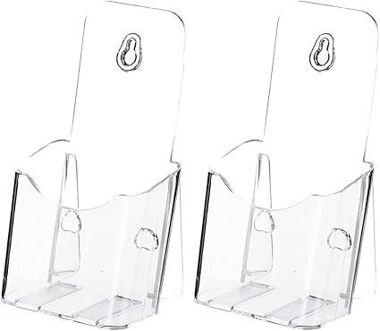 2 pack Acrylic Brochure Holder Plastic Clear Literature Holder ...
