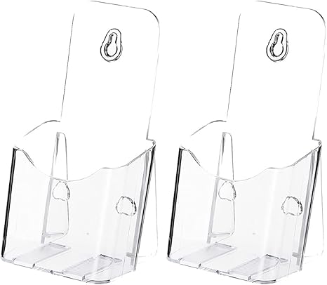 2 pack Acrylic Brochure Holder Plastic Clear Literature Holder ...