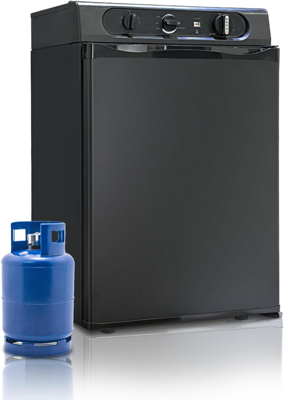 SMETA Gas 3-Way Camping Fridge 60L, 12V/240V/Gas Powered Campervan ...