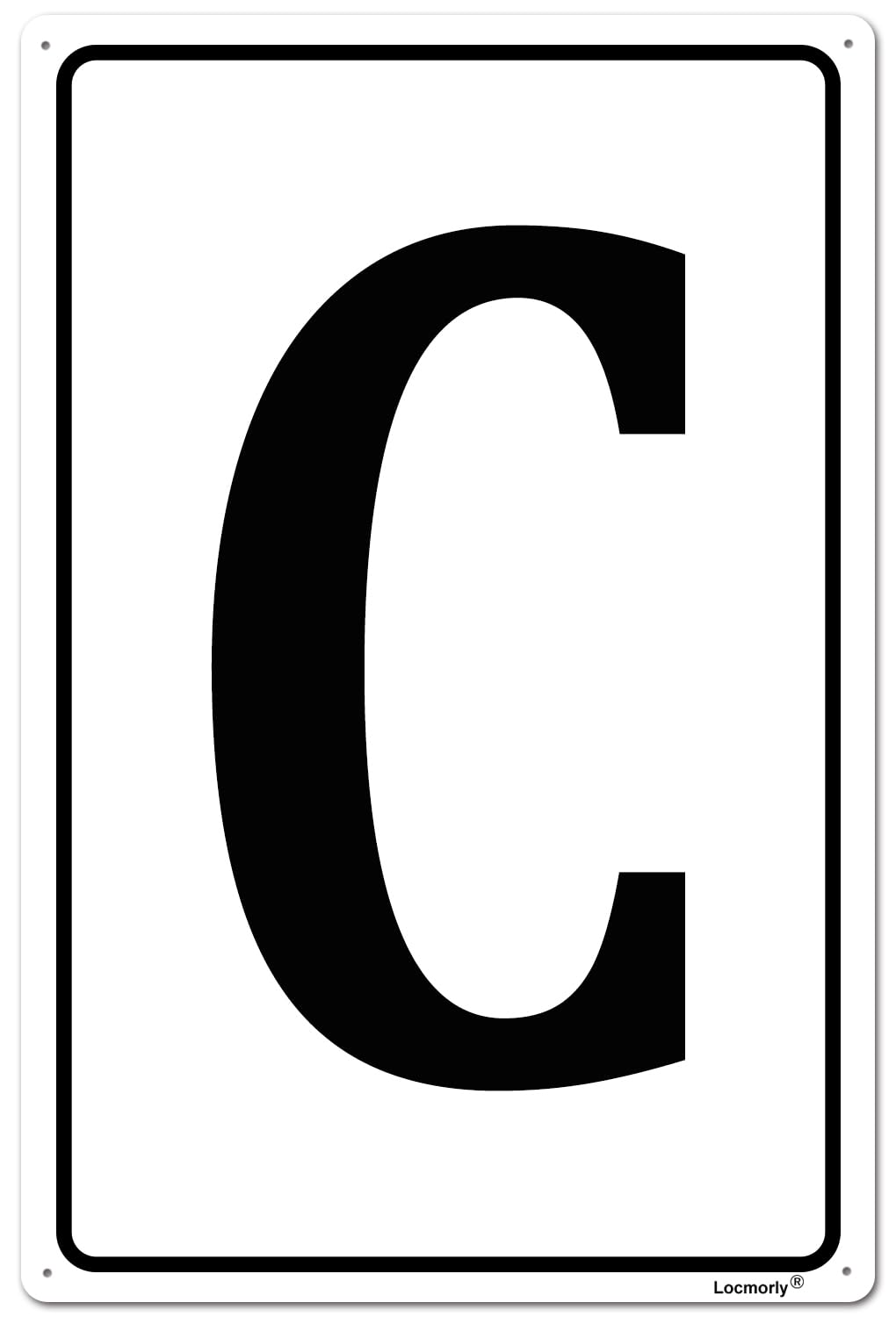 Amazon.com : Locmorly Aluminum Letter Sign C, Parking Spot Letter Signs ...