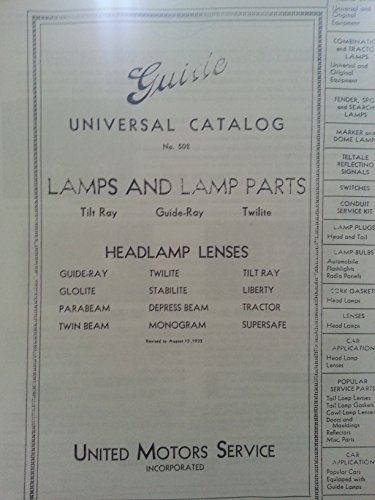 1920s to 1932 Guide Headlamp Lenses and lamp parts illustrated catalog ...