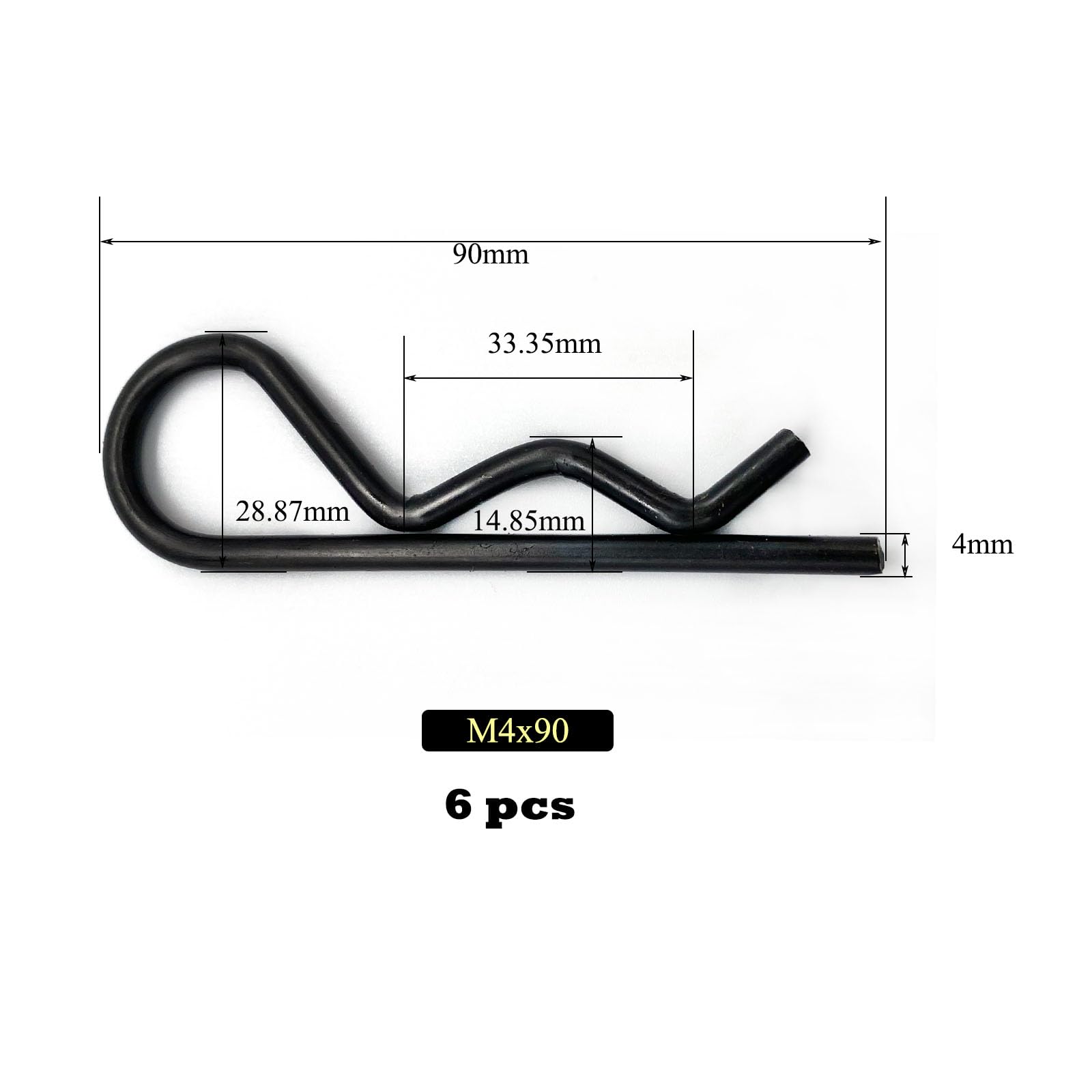 Snapklik.com : 6 Pcs Heavy Duty Hitch Pins Clip R Clips Spring ...