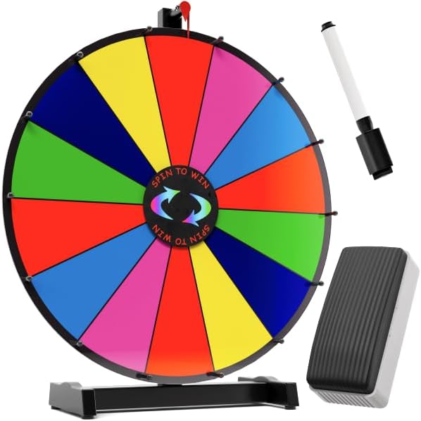 Amazon.com: T-SIGN 18 Inch Heavy Duty Spinning Prize Wheel - 14 Slots ...