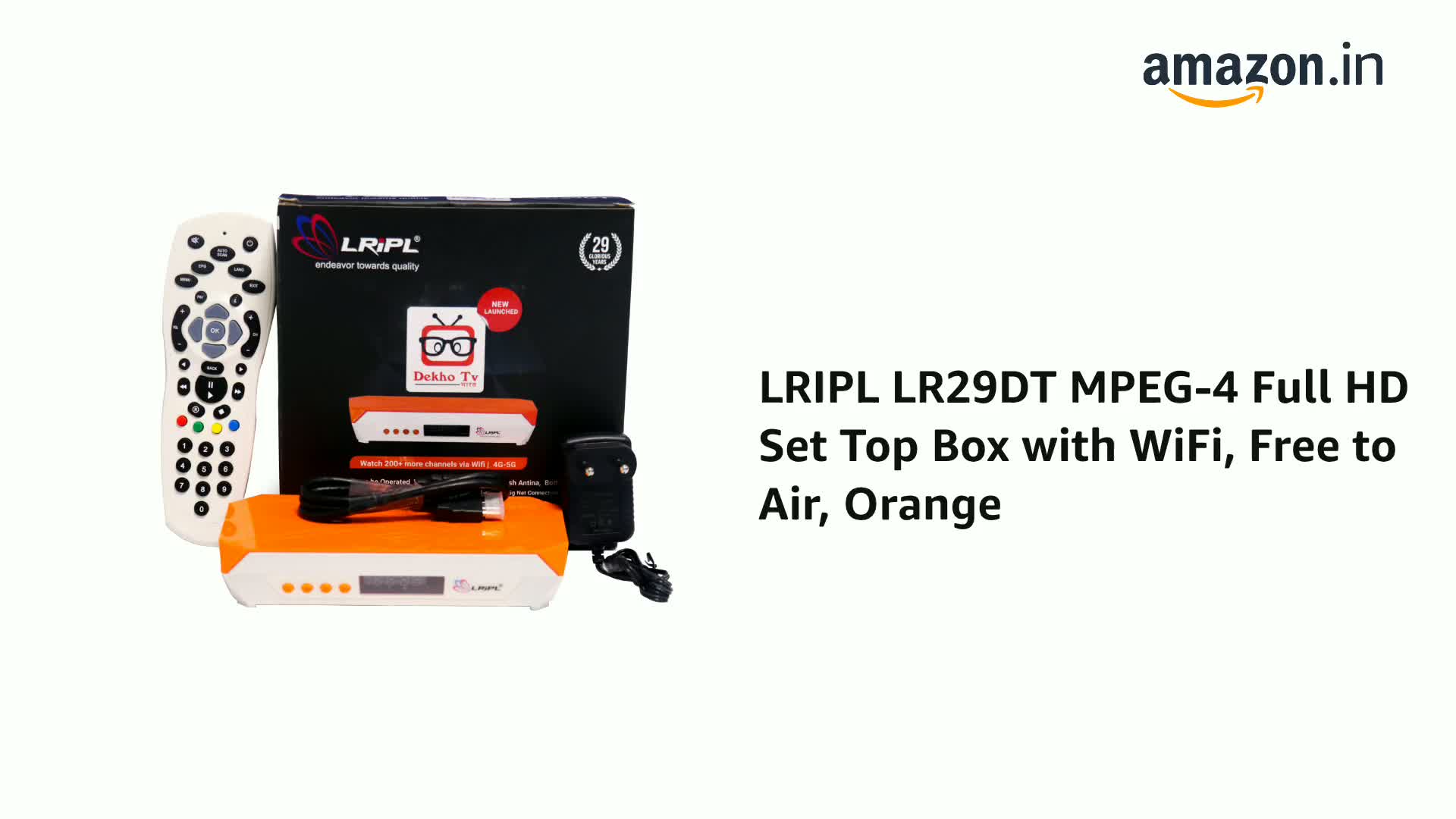 Watch LRIPL LR29DT MPEG-4 Full HD Set Top Box with WiFi, Free to Air ...