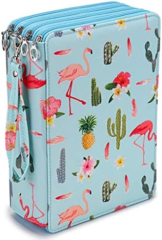 BSTKEY PU Pencil Case Students Pen Wrap for Colored Pencils - Large ...