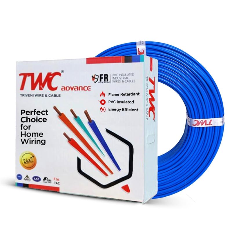 Buy TWC Advanced Single Core Electrical Wire |Blue, 90 Meter, 0.75 SQ ...