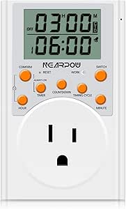 Timer Outlet, Nearpow Multifunctional Infinite Cycle Programmable Plug ...