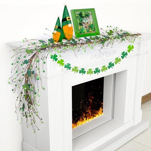 Amazon.com: Thiccywoov 9.84 ft St Patrick's Day Garland with Lights ...