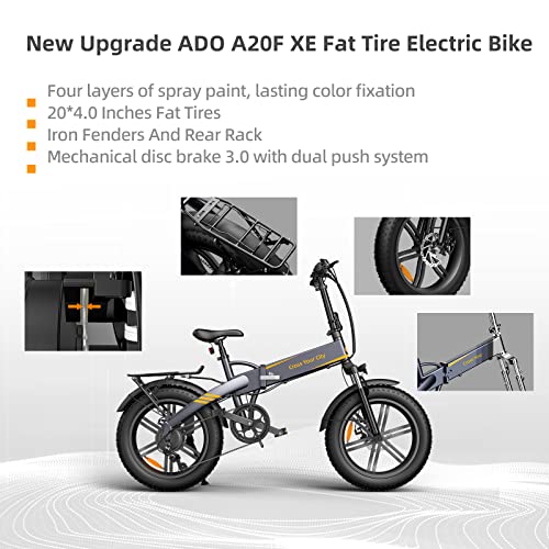 A Dece Oasis equipped with rear racks and fenders, ADO A20FXE electric ...