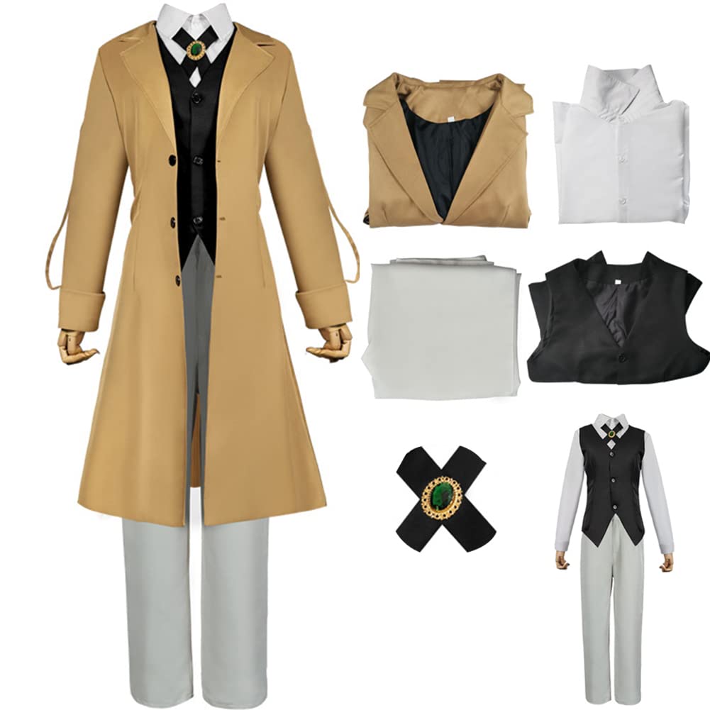 Amazon.com: TAEULIM Dazai Osamu Cosplay Costume Dazai Cosplay Black ...