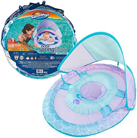 Amazon.com: SwimWays Baby Spring Float Sun Canopy - Pink Mermaid ...
