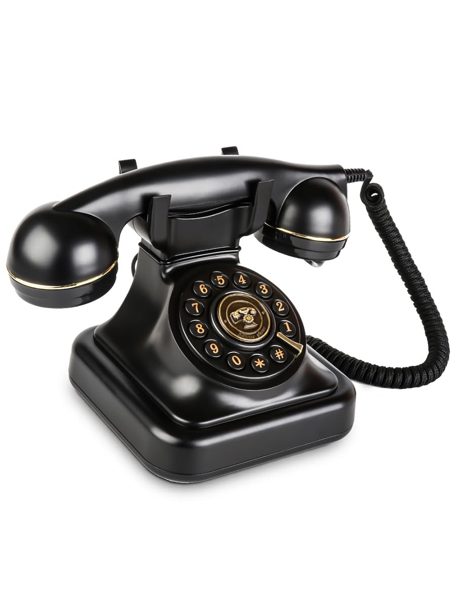 Rotary Design Retro Landline Telephone Classic Old Fashioned Corded ...