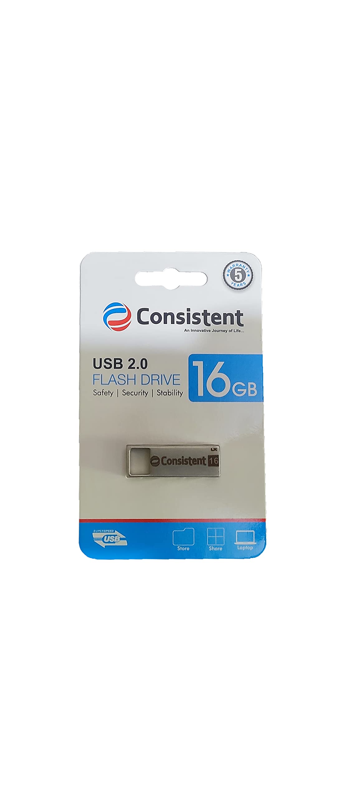 Consistent Pen Drive 16GB 2.0 (Grey) 5 year Warranty (CTP10016 ...