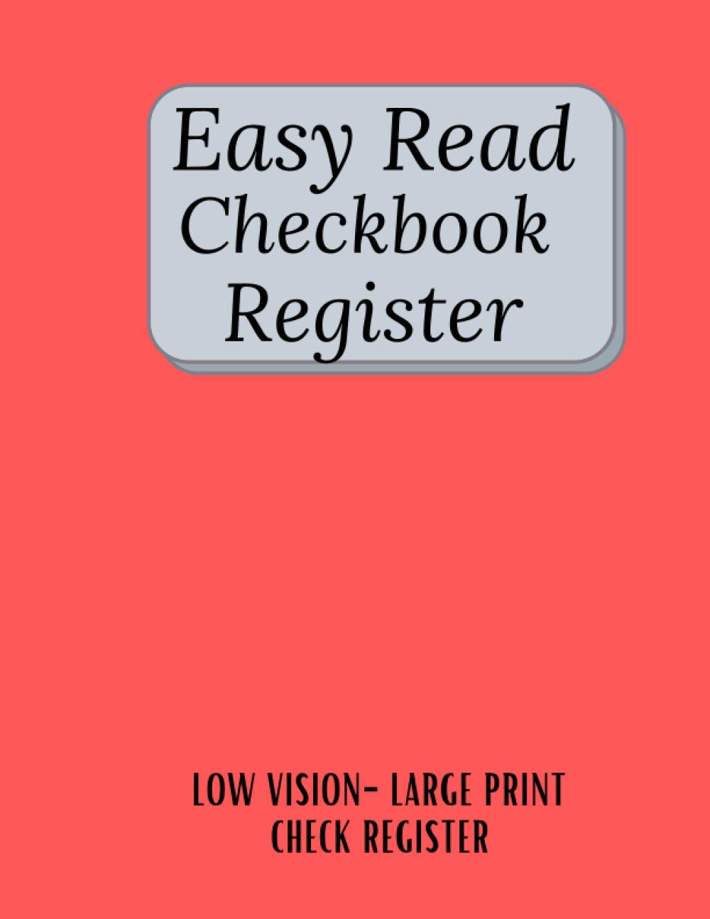 Easy Read Checkbook Register Checking And Debit Transaction Register ...