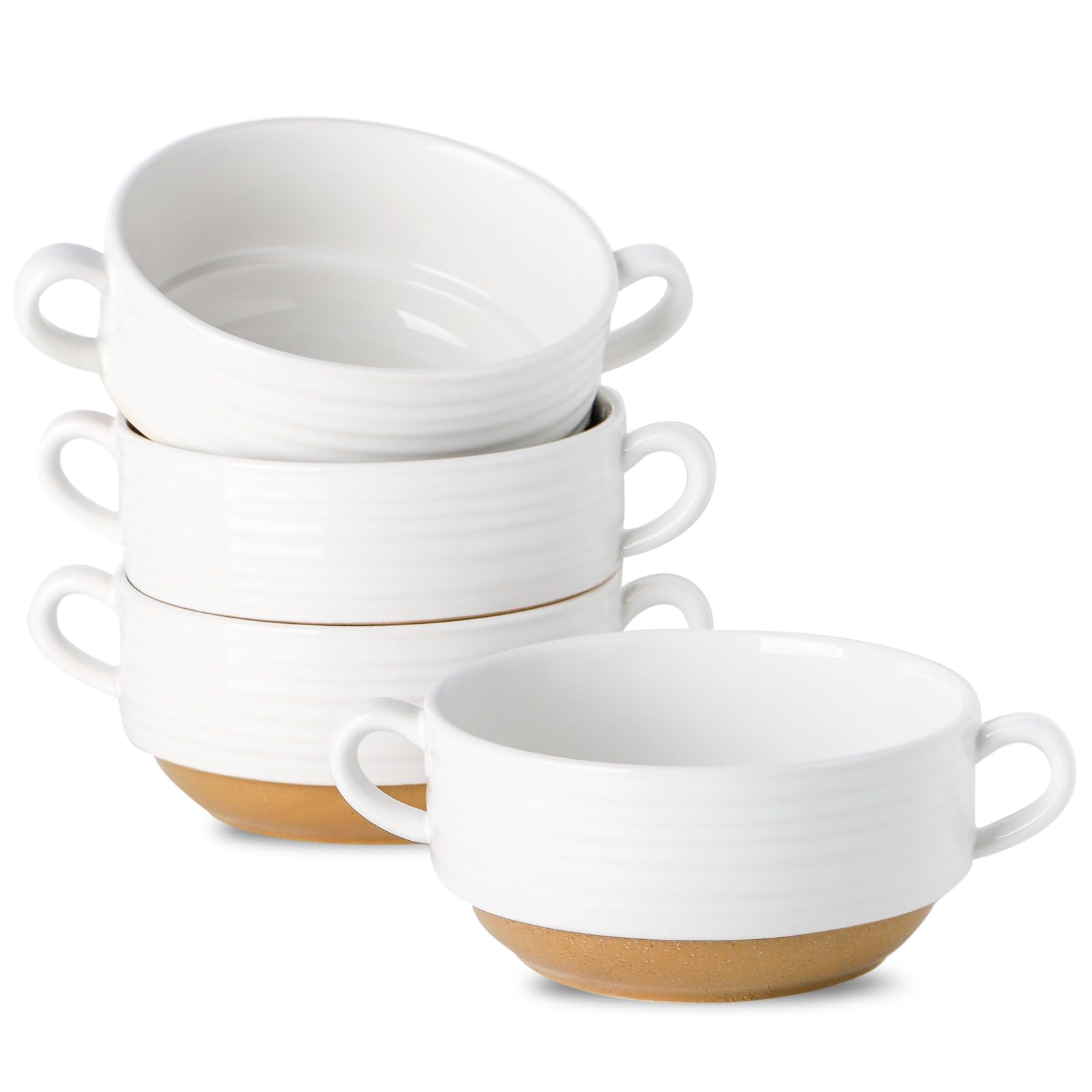 Amazon.com | Hasense French Onion Soup Bowls, 20 oz Ceramic Soup Bowls ...