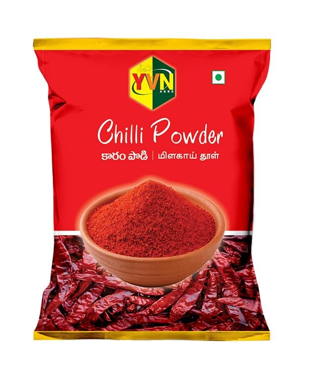YVN AGRO Chilli Powder, No Preservatives, 500g : Amazon.in: Grocery ...