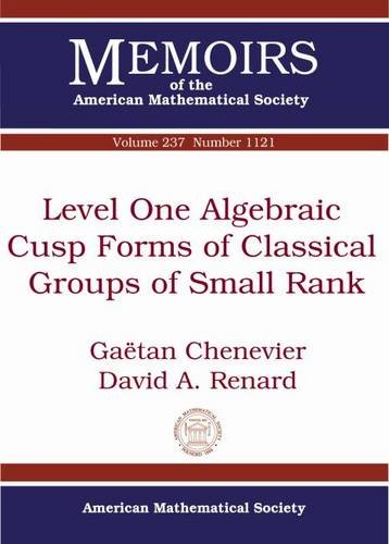 Amazon.com: Level One Algebraic Cusp Forms of Classical Groups of Small ...