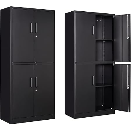 Amazon.com: Anxxsu Metal Garage Storage Cabinet, 71" Locking Storage ...