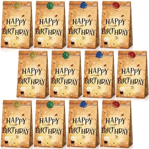 Amazon.com: Treela 24 PCS Magical Wizard Gift Paper Bags Wizard Pumpkin ...