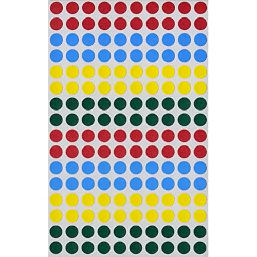 Snapklik.com : MACO Assorted Primary Round Color Coding Labels, 1/4 ...