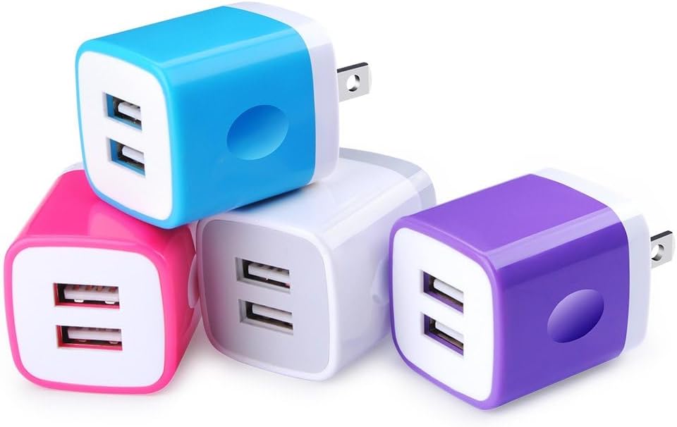Amazon.com: USB Wall Charger, USB Cubes, Sicodo 4-Pack Universal Travel ...