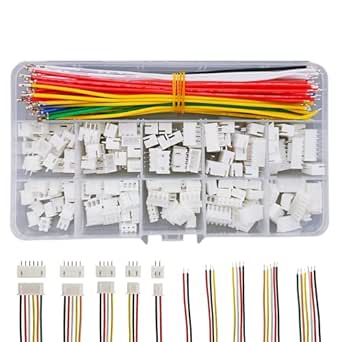 XH 2.54mm Connector Socket Kit with 22 AWG Pre-Crimped Silicone Cable Wire 2/3/4/5/6 Pin Housing ...