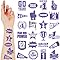 Amazon.com : Landhoow 240 Pcs Blue Team Spirit Tattoos Temporary ...