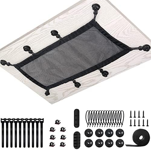 Amazon.com: Under Desk Cable Management Net, Cord Organizer Kit for ...