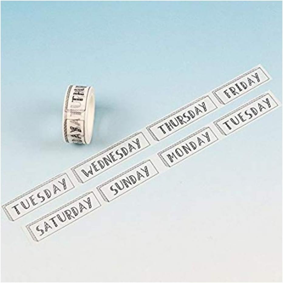 Days of Week Planner Washi Masking Tape : Amazon.co.uk: Home & Kitchen