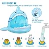 Amazon.com: Baby Pool,Shark Splash Toddlers Swimming Pool with Canopy ...