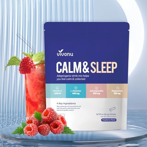 Amazon.com: VivoNu Calm & Sleep Powdered Drink Mix Raspberry L Theanine ...