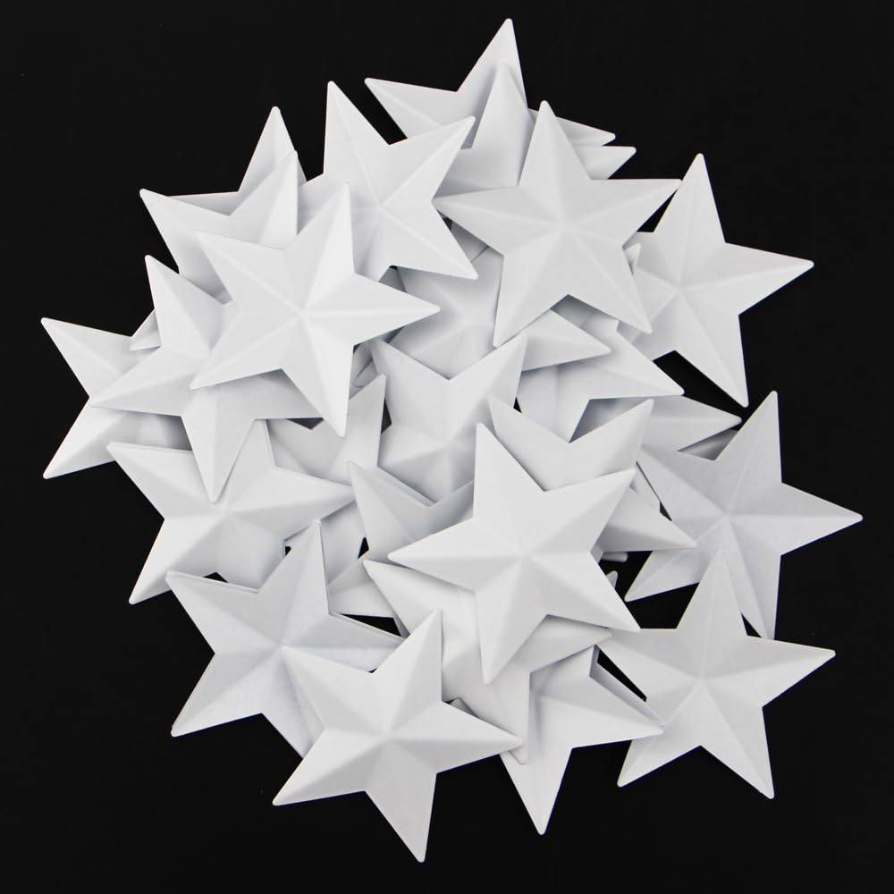 Amazon.com: 40 PCS White Mini Metal Barn Star Home Decorative Accents ...