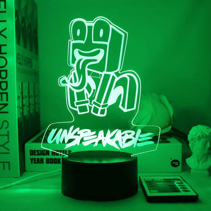 Juega divertida luz nocturna 3D Unspeak 716 colores con lámpara de ...